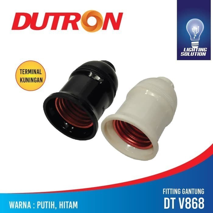 Jual Dutron Fitting Lampu Gantung DV FGB 01 E27 Fitting Gantung HITAM | Shopee Indonesia