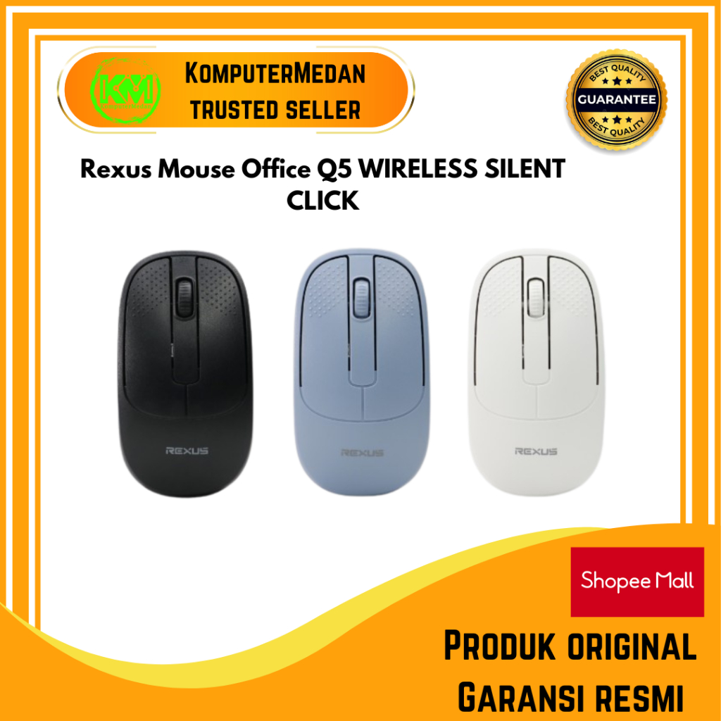 Jual Rexus Mouse Office Q5 WIRELESS SILENT CLICK | Shopee Indonesia