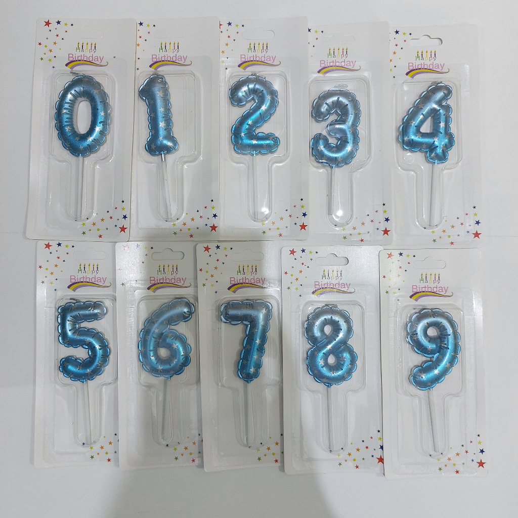 Jual Lilin Ulang Tahun Birthday Party Candles Ultah Motif Angka Balon 1 ...