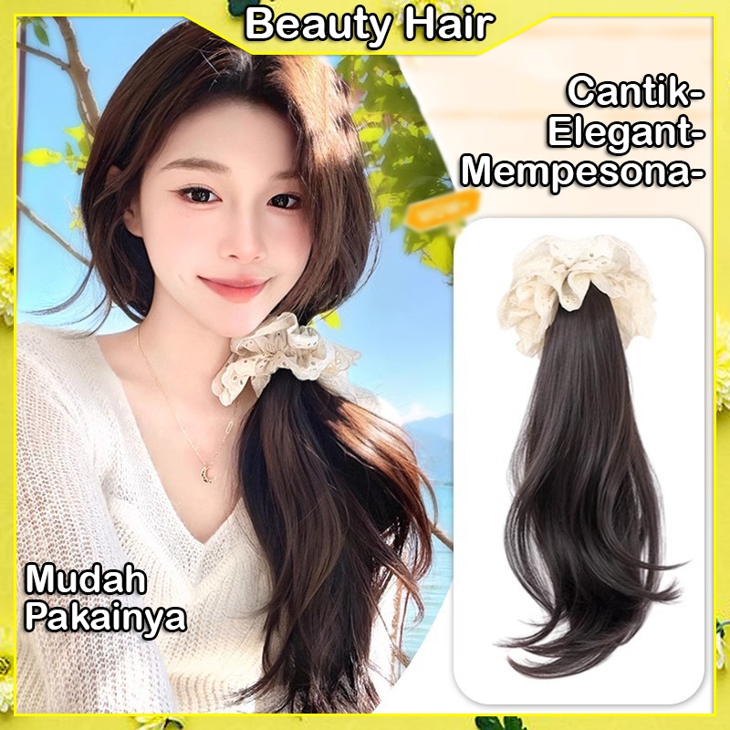 Jual Wig Rambut Ponytail Curly Sweet Cool Girl Wig Ekor Kuda Panjang ...