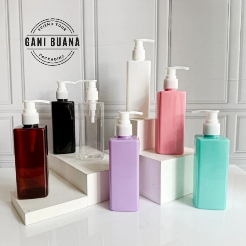 Jual BOTOL PUMP 250ML KOTAK TUTUP PUMP LOTION PUTIH/BOTOL PUMP 250ML KOTAK PET | Shopee Indonesia