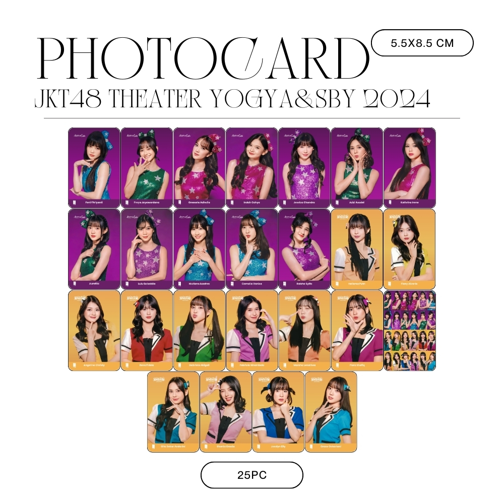Jual PHOTOCARD JKT48 THEATER JOGJA SBY 2024 (HARGA 50 PCS + LAMINASI 2 ...