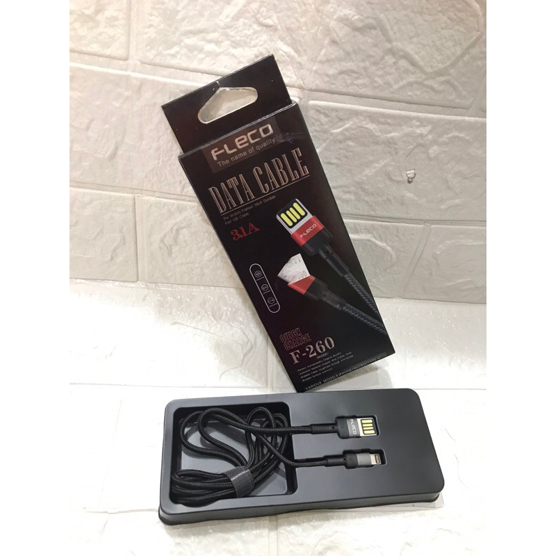 Jual Kabel Data Merek Fleco F-260 USB to Lightning | Shopee Indonesia