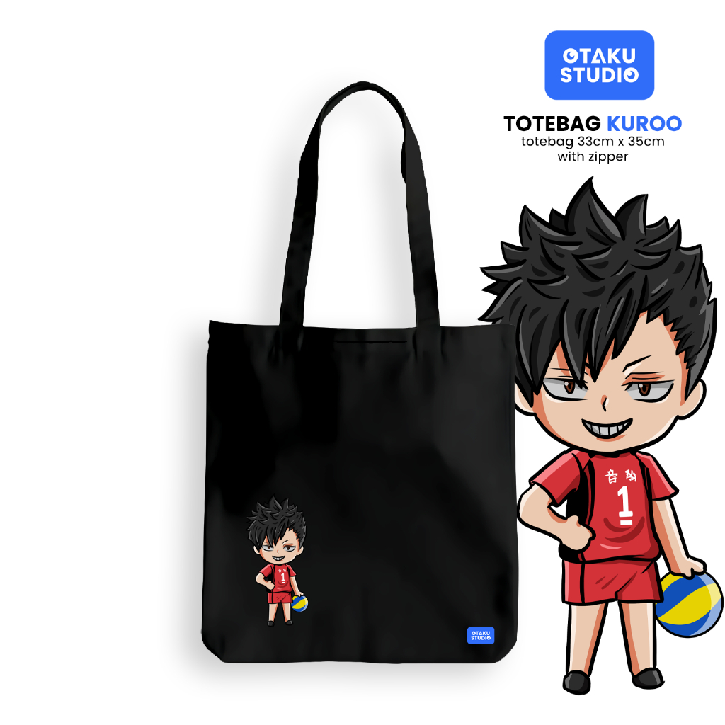 Jual Otaku Studio - Tas Totebag Kanvas Anime Haiyuu Tetsurou Kuroo ...