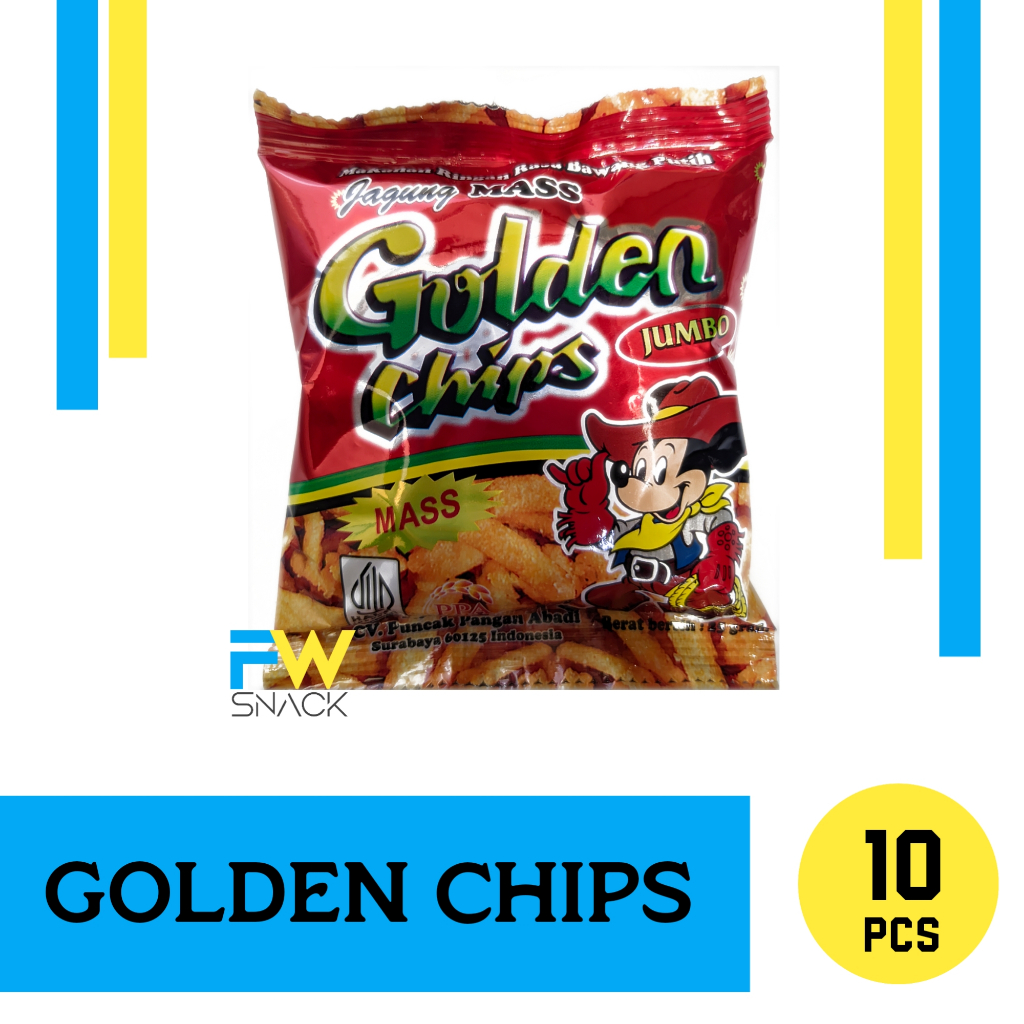Jual snack jadul potato/golden chips jumbo 1 renteng isi 10 | Shopee ...