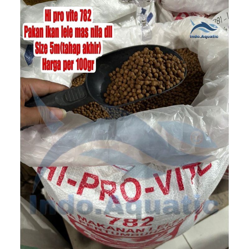 Jual pelet lele hi pro vite 782 100gr 5mm floating pakan apung tahap ...