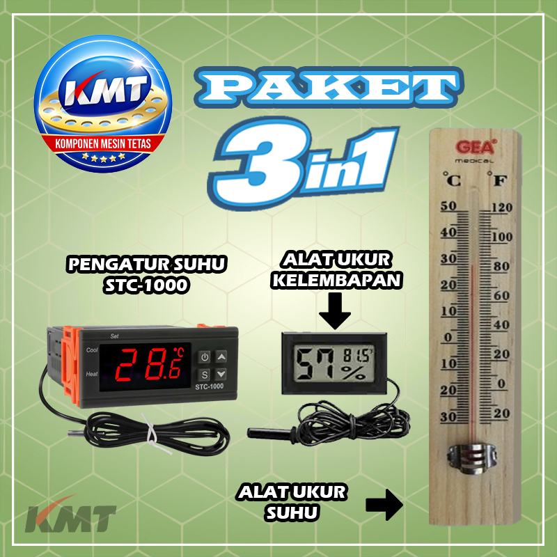 Jual Paket Thermostat Termostat Digital STC-1000 Termometer Higrometer ...
