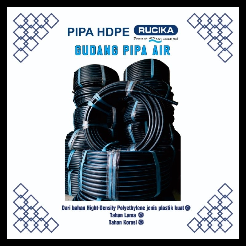 Jual pipa hdpe selang air selang pam 1 1/2 inch pn 10 panjang 100 meter | Shopee Indonesia
