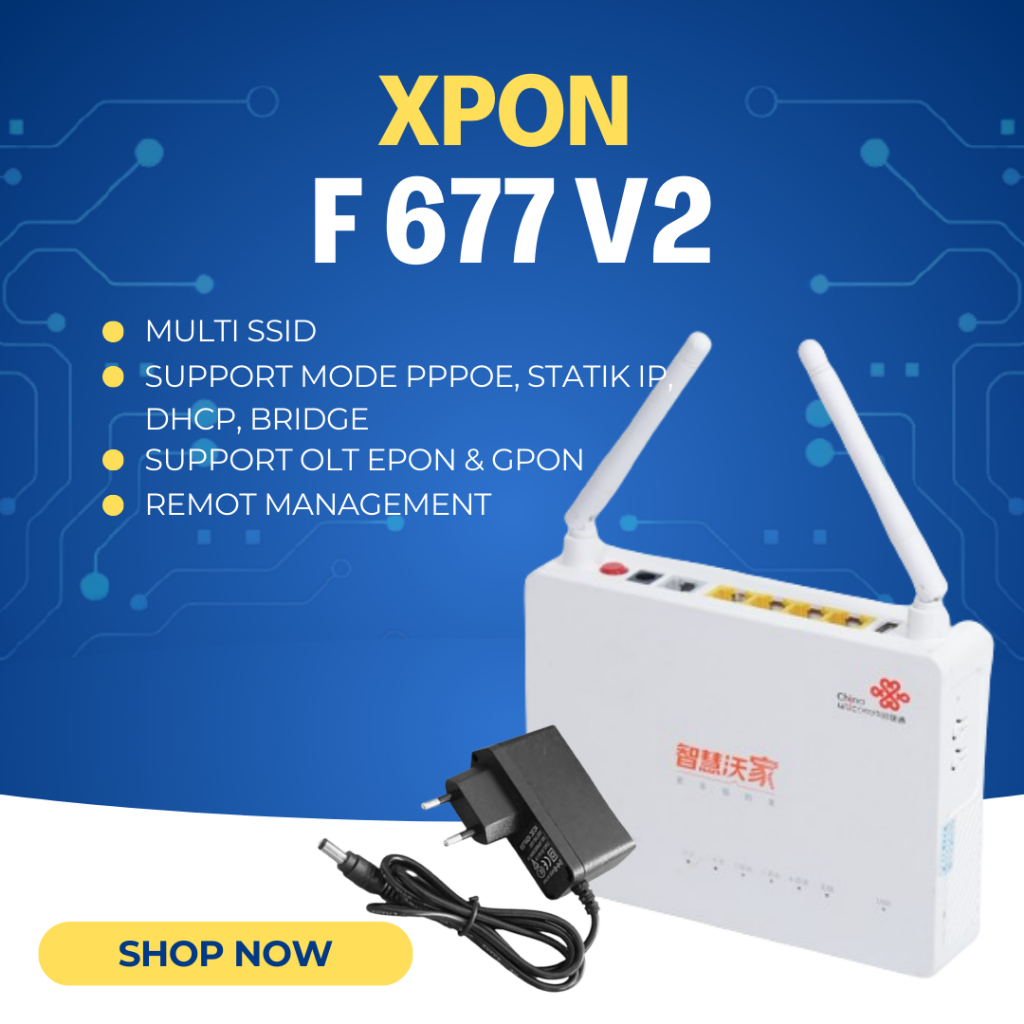 Jual MODEM F677 V2 XPON ONU EPON GPON BERGARANSI | Shopee Indonesia