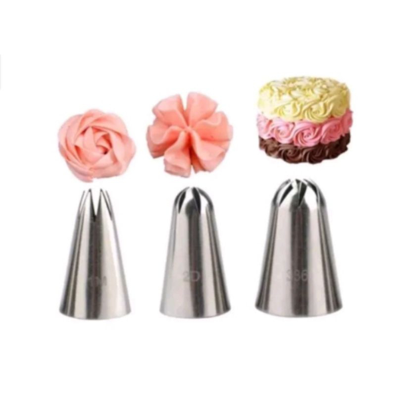 Jual spuit set bunga mawar rose/spuit penghias kue tart 1M 2D 336 ...