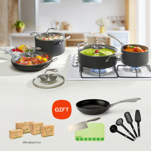 Jual TUPPERWARE SET ALAT MASAK COOKWARE KITCHENSET BLACKSERIES COMPLETE ...