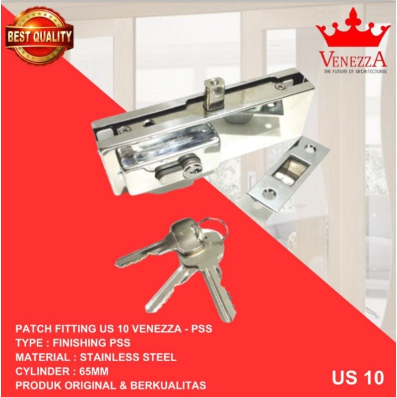 Jual Kunci Pintu Kaca Bawah US 10/Patch Fitting Kaca US10+Cylinder Kunci | Shopee Indonesia