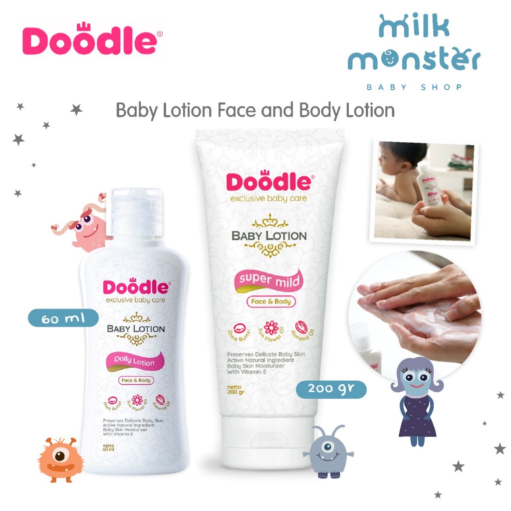 Jual Doodle Baby Lotion Face and Body Lotion / lotion bayi dan anak ...