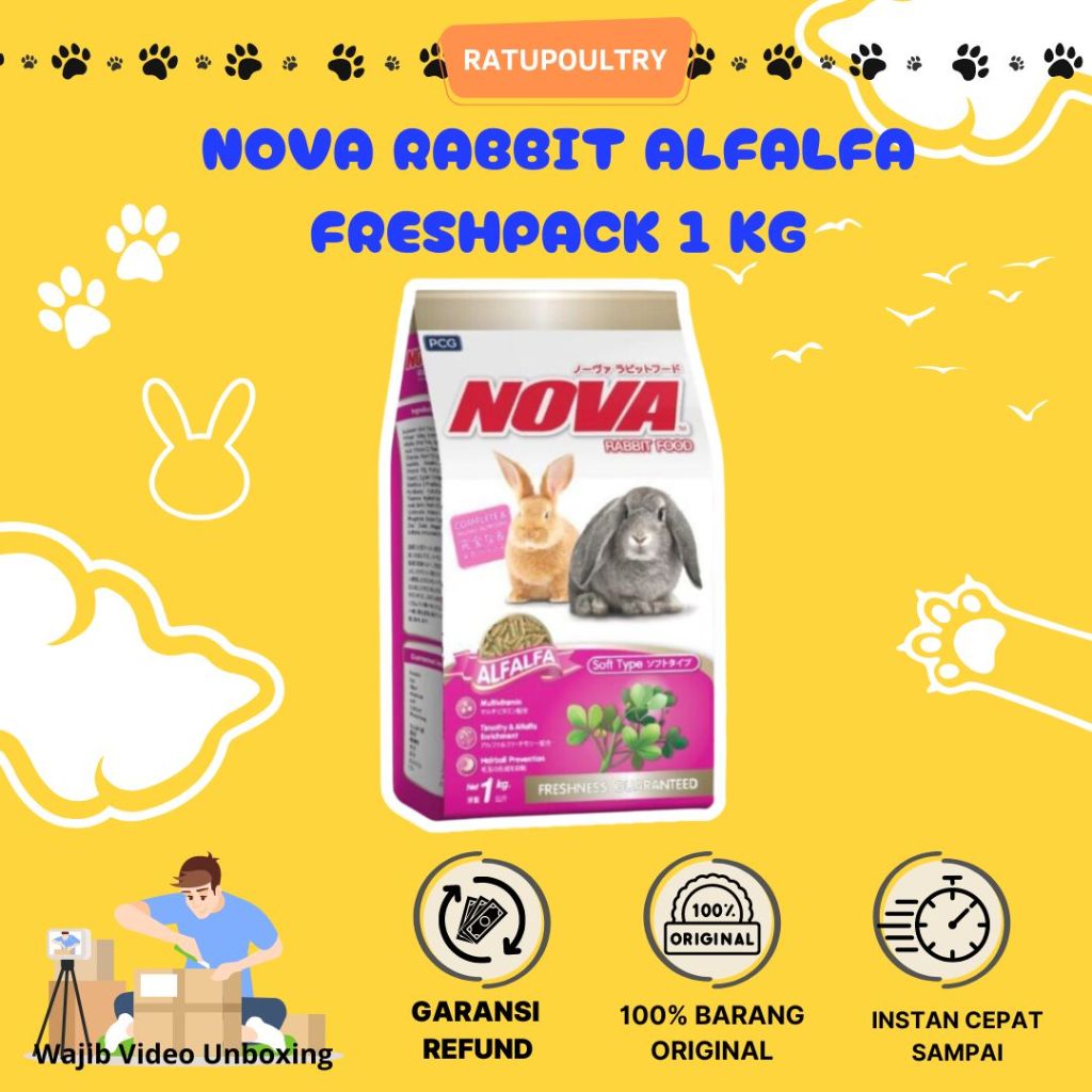 Jual Makanan kelinci Nova rabbit food pakan pelet marmut murah 1 kg ...