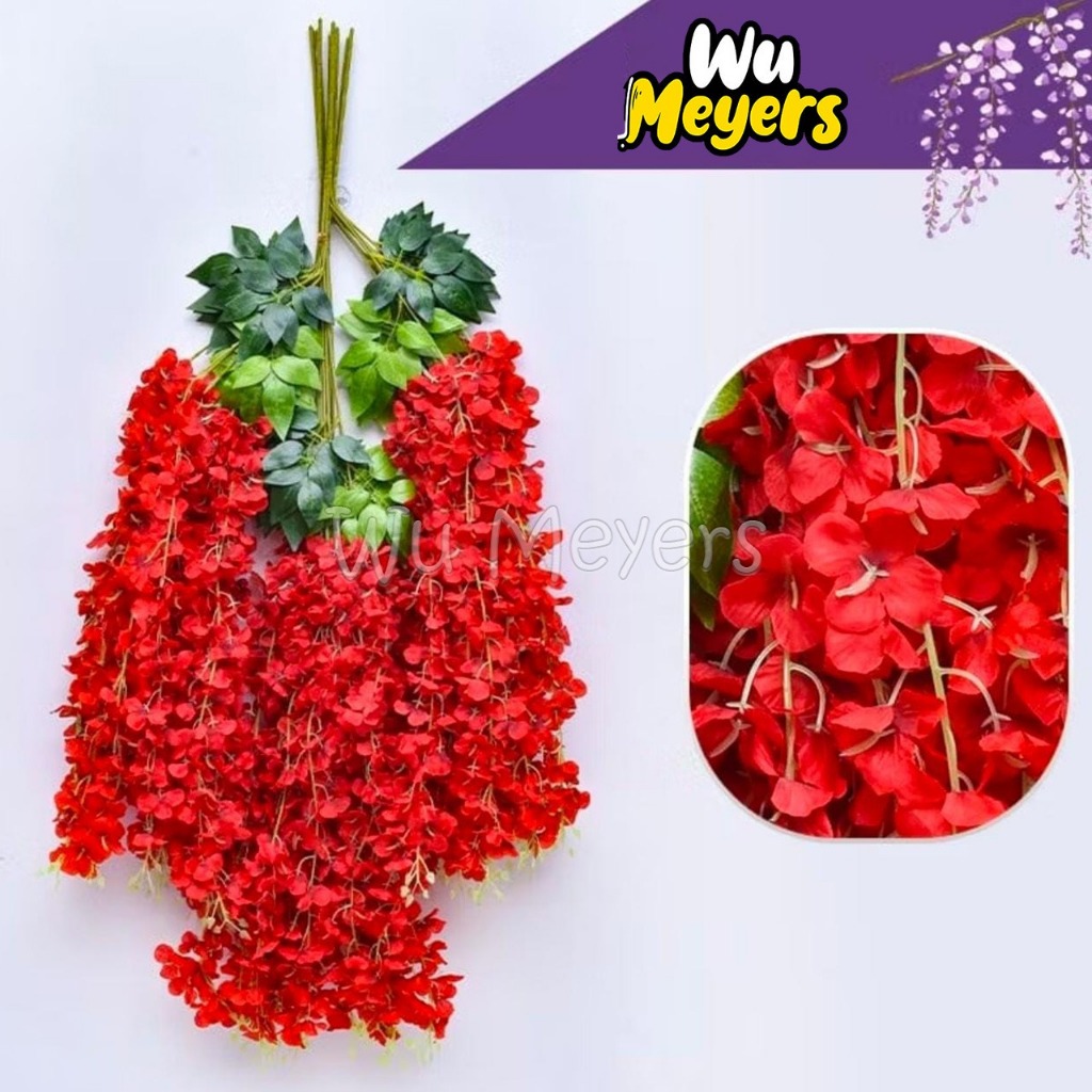 Jual WM WISTERIA JUMBO GANTUNG M CABANG 3 ARTIFICIAL - BUNGA JUNTAI ...