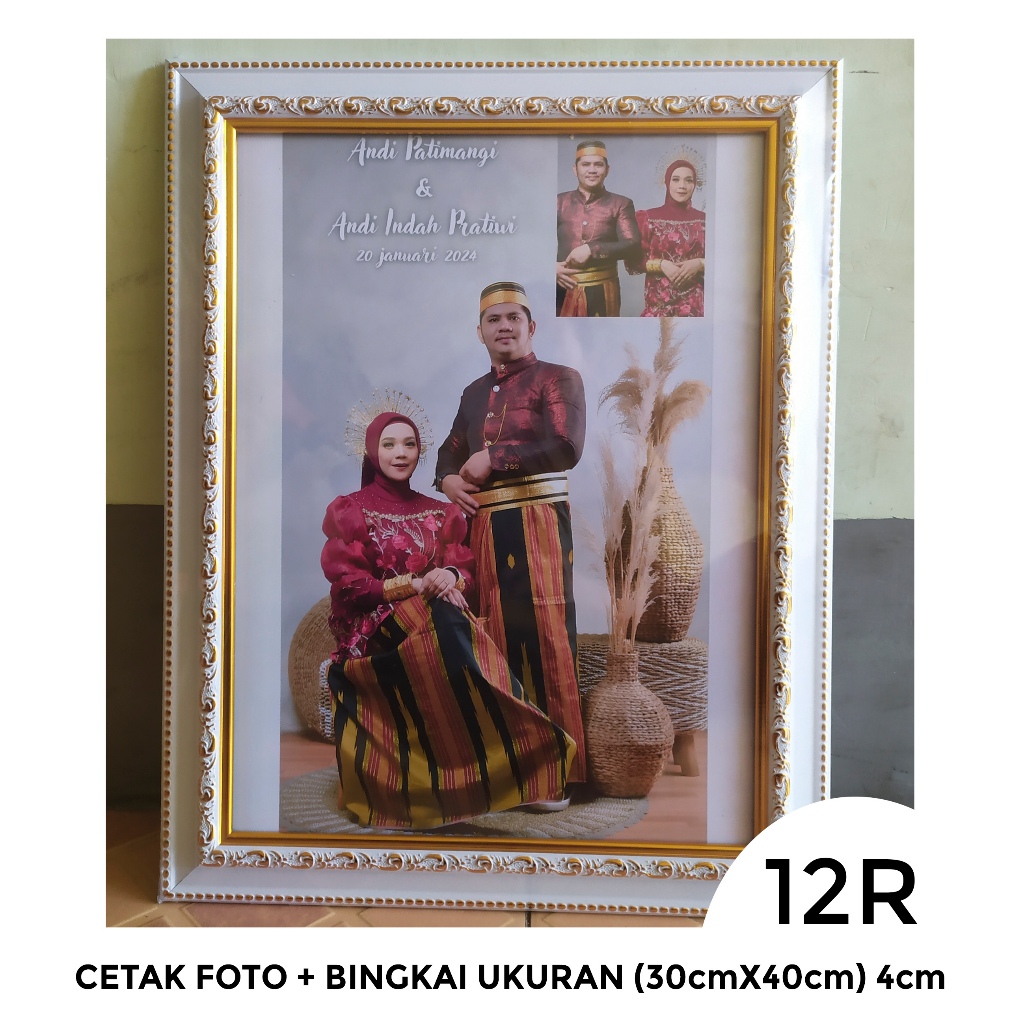 Jual 12R 30x40 Cetak Foto + Bingkai Tebal 4cm | Shopee Indonesia
