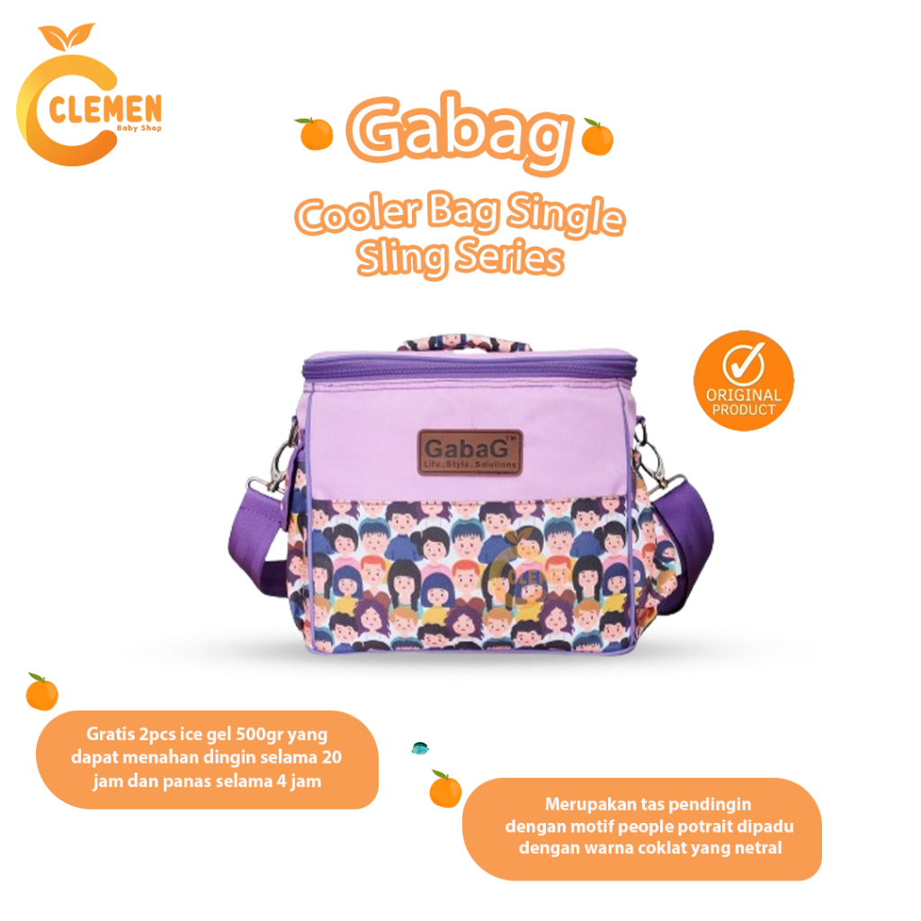 Jual Gabag Cooler Bag Single Sling Series (Free 2 Pcs Ice Gel 500gr ...