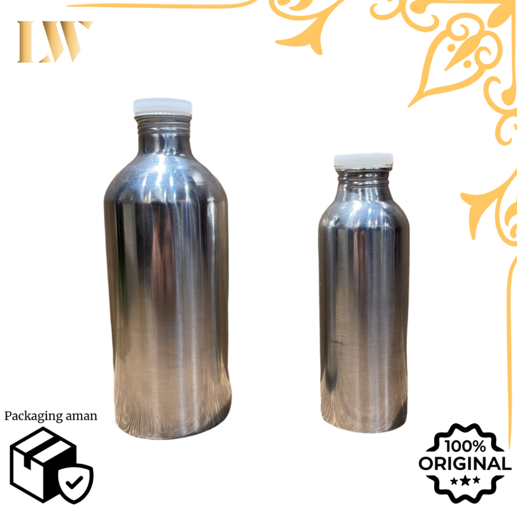 Jual (BARU) Botol Bibit UV Alumunium Mengkilap / Botol Kaleng Bibit ...