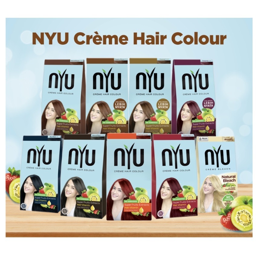 Jual NYU Creme Hair Color BOX | Nyu Hair Color | HAIR COLOR NYU ...