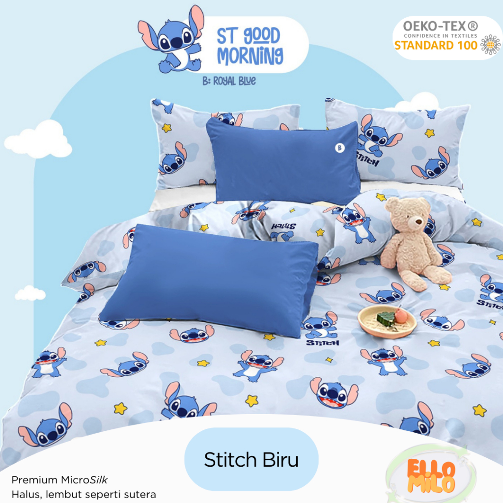 Jual Sprei Set Stitch | Katun Microsilk | 120x200 140x200 160x200 180x200 | Sprei Korea | Shopee ...