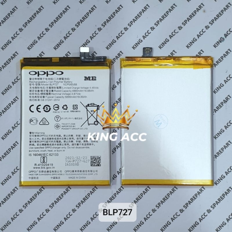Jual BATERAI BATRE BATTERY OPPO A5 2020 A9 2020 BLP727 ORIGINAL OEM ...