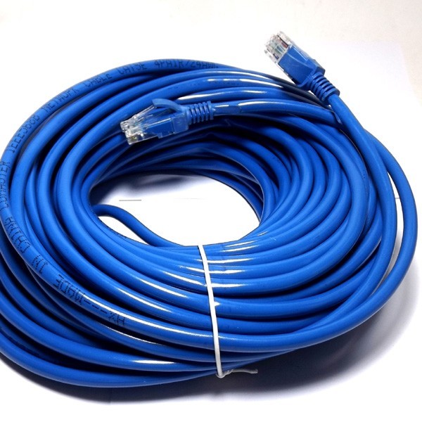 Jual Kabel LAN Cat5e 30m / Cable Cat 5 UTP Pabrikan 30 meter Terpasang ...