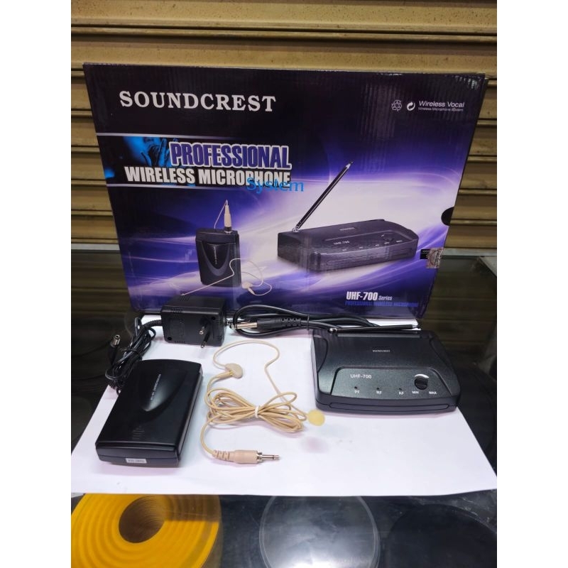Jual MICROPHONE WIRELESS SOUNDCREST UHF 700 BANDO,HEADSET | Shopee ...