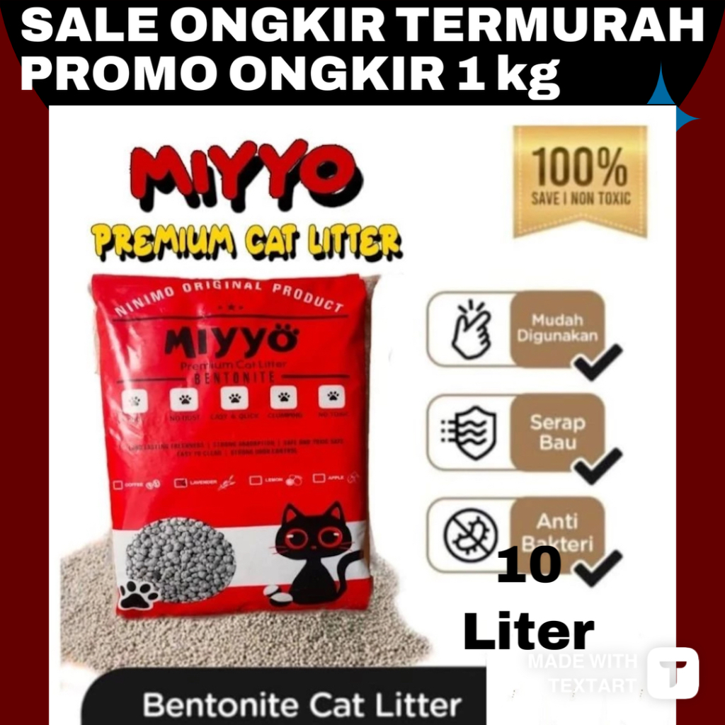 Jual Miyyo Pasir Kucing Gumpal Wangi 10 Liter – Bentonite, Wangi, Anti ...