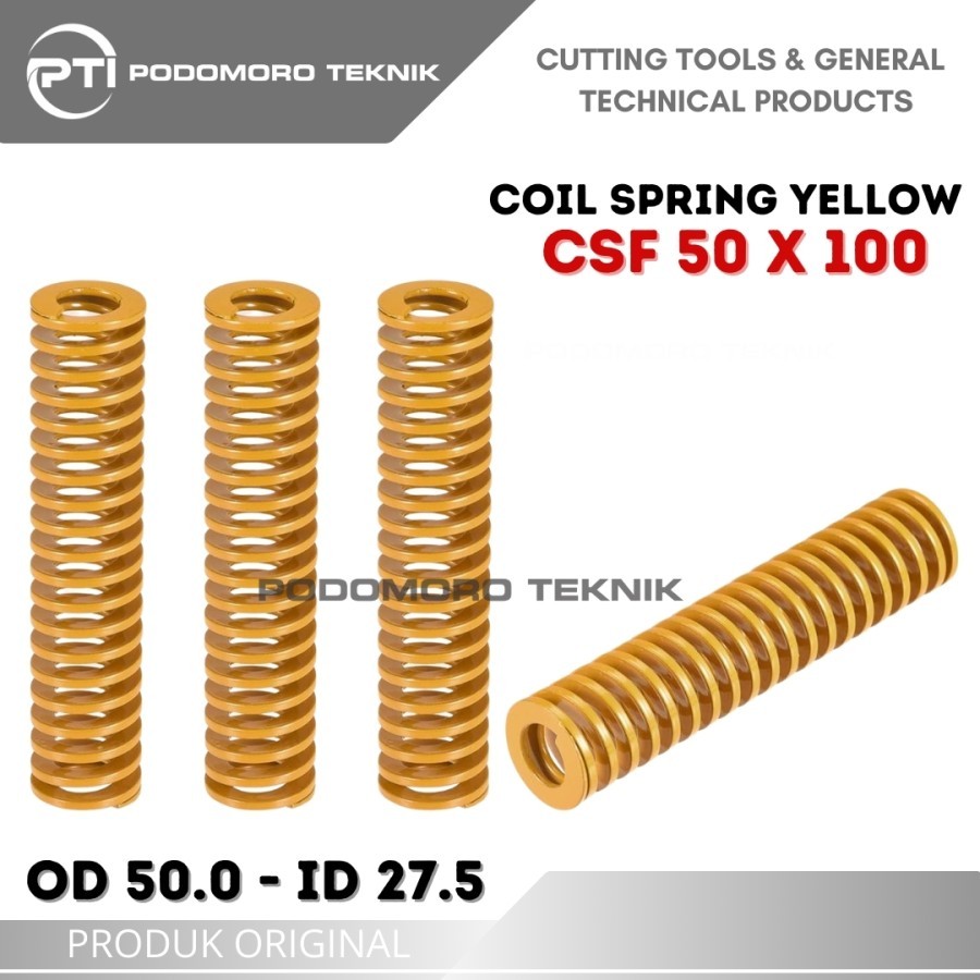 Jual SWF 50 X 100 MM Coil Spring Yellow Kuning 50 x 100 mm OD 50.0 ID ...