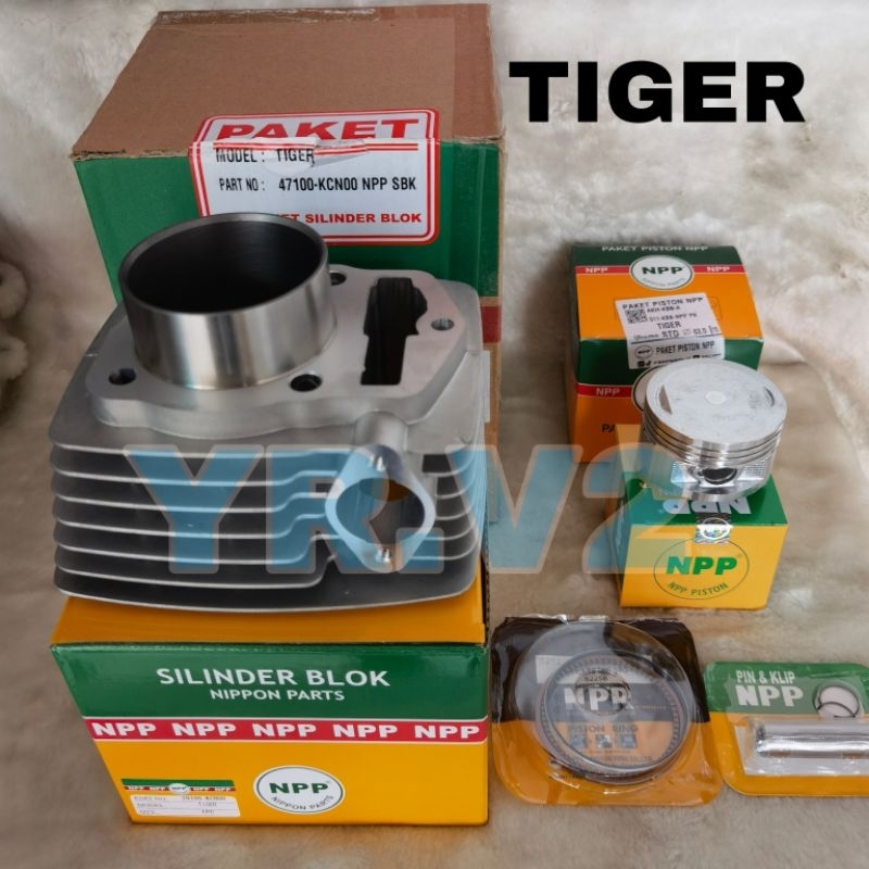 Jual Blok seher Tiger boring silinder + piston kit Tiger Revo phantom KCN NPP | Shopee Indonesia