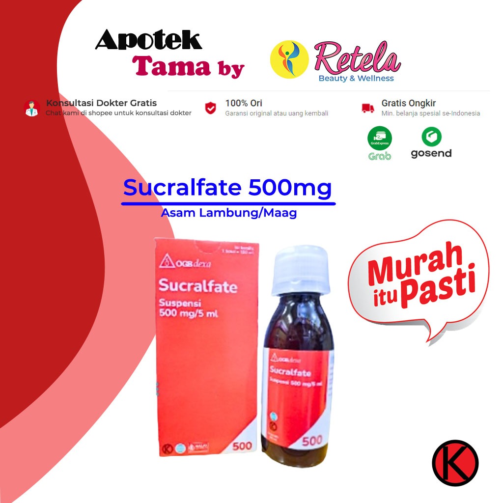 Jual SUCRALFATE 500MG/5ML SUSP 100ML | Shopee Indonesia
