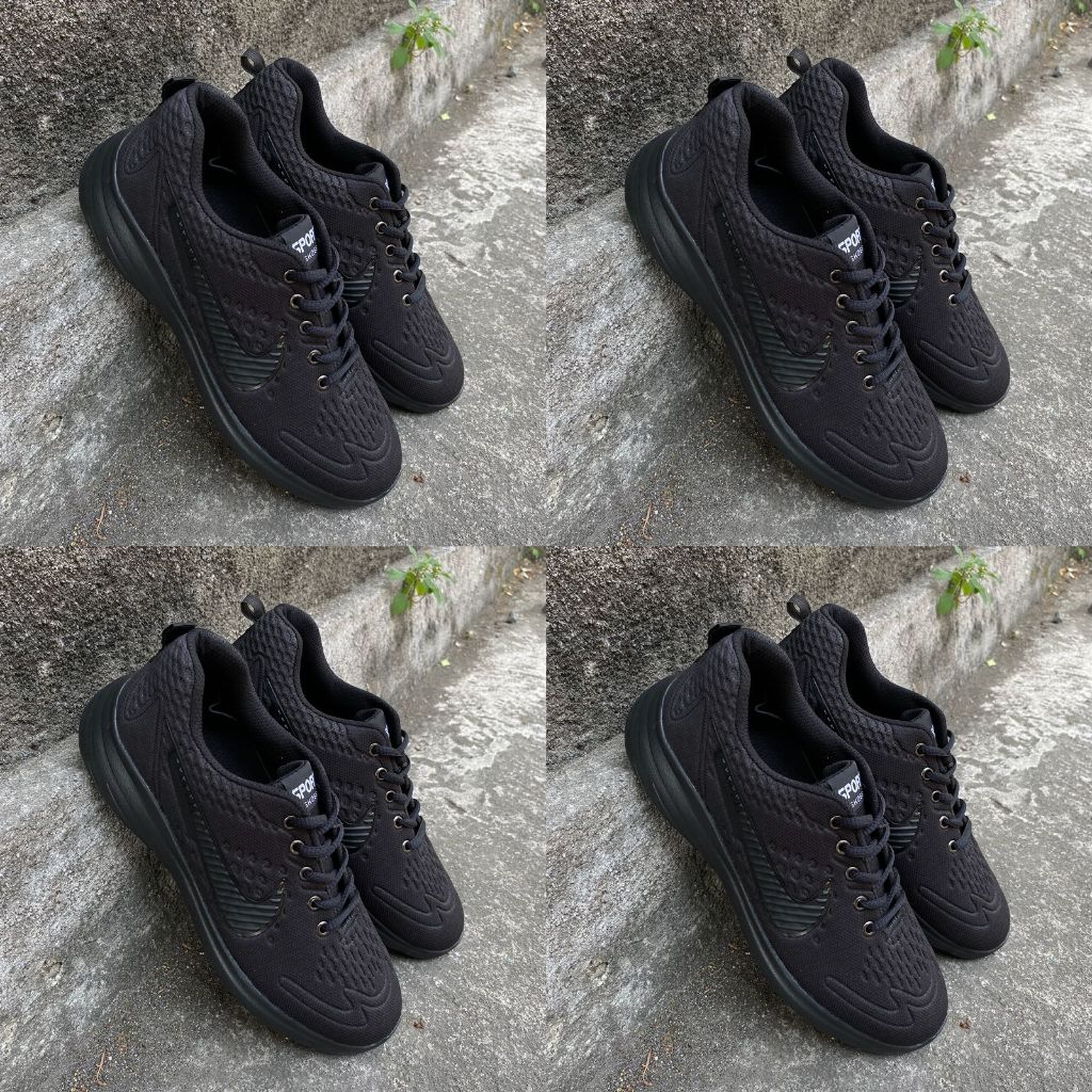 Jual SEPATU SEKOLAH FULL BLACK SEPATU SEKOLAH HITAM SD SMP SMA SMK ...