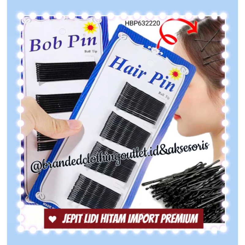 Jual JEPIT SANGGUL BOBPIN / JEPIT LIDI HITAM LURUS & GELOMBANG ...