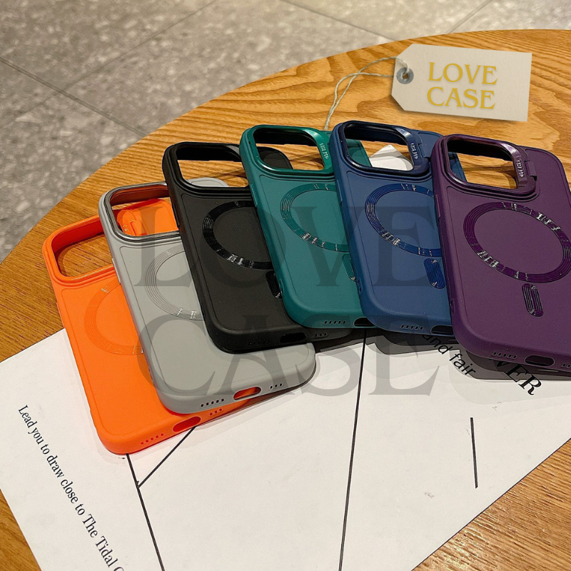 Jual LOVE CASE!!! Premium Softcase Magsafe Hidden Bracket Stand Silikon IP Case Magnetic For Iph ...