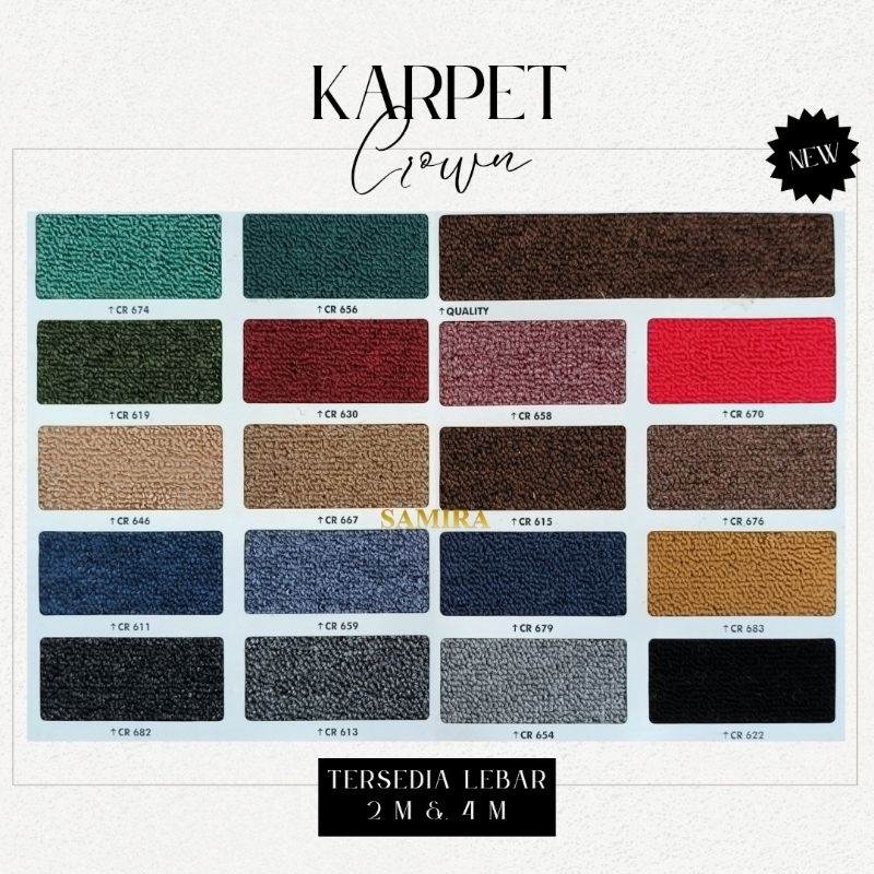 Jual Karpet CROWN Untuk Lantai Kantor, Pameran, Office, Panggung Tebal Polos - Lebar 2 m dan 4 m ...