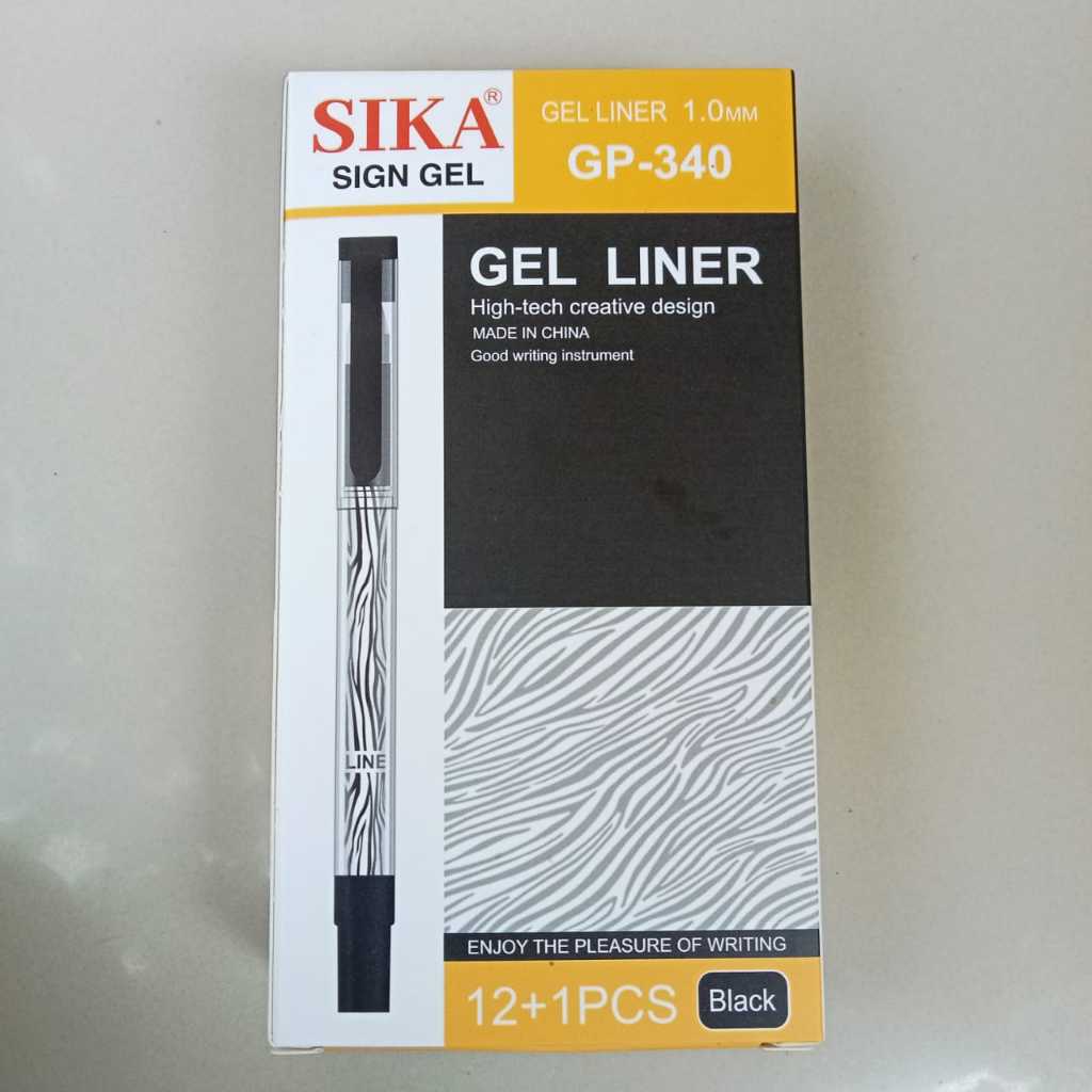Jual [12+1=13 Pcs] Gel Pen SIKA GP-340 / Gel Liner / Sign Gel / Pulpen ...