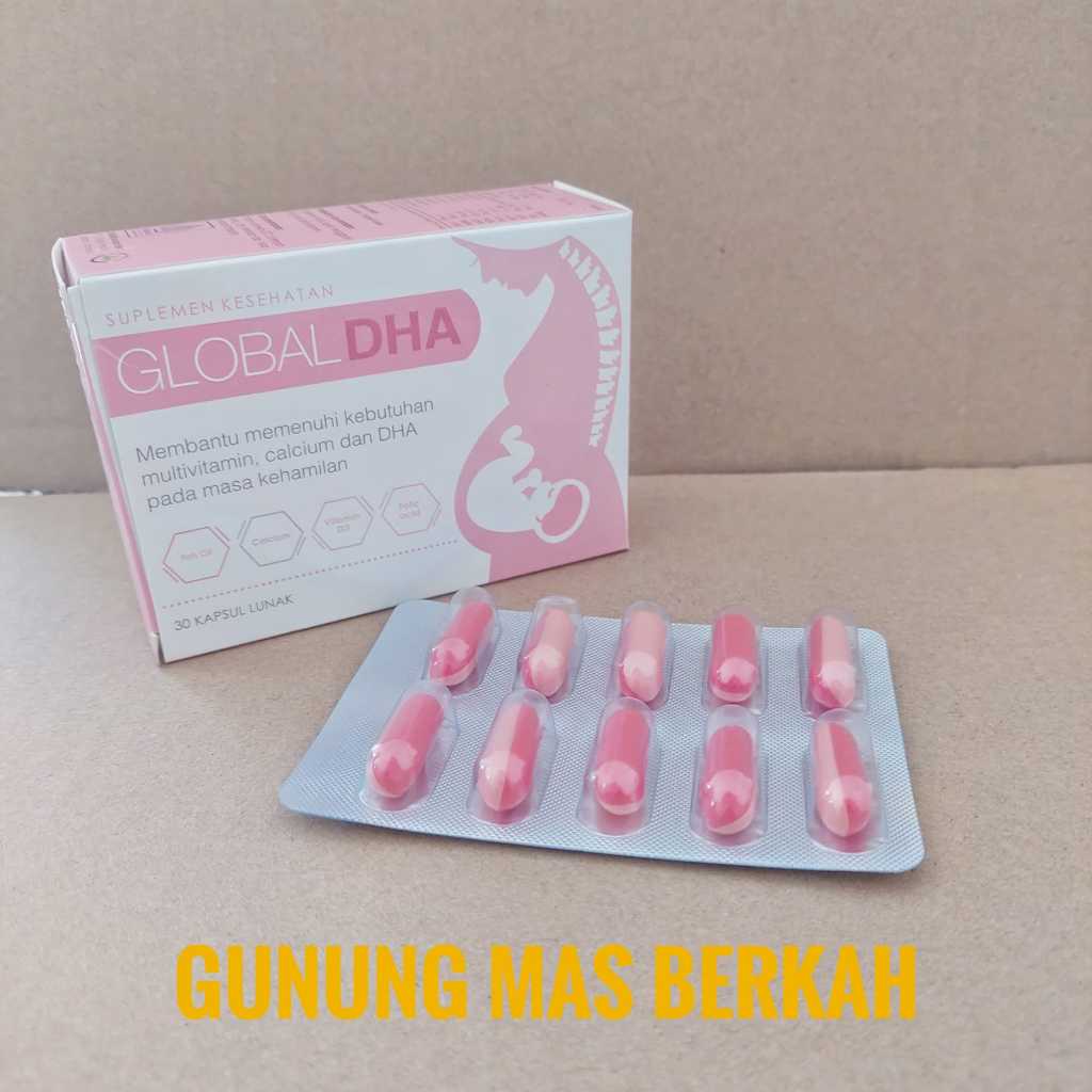 Jual GLOBAL DHA GlobalDha - multivitamin, kalsium , asam folat, DHA ...