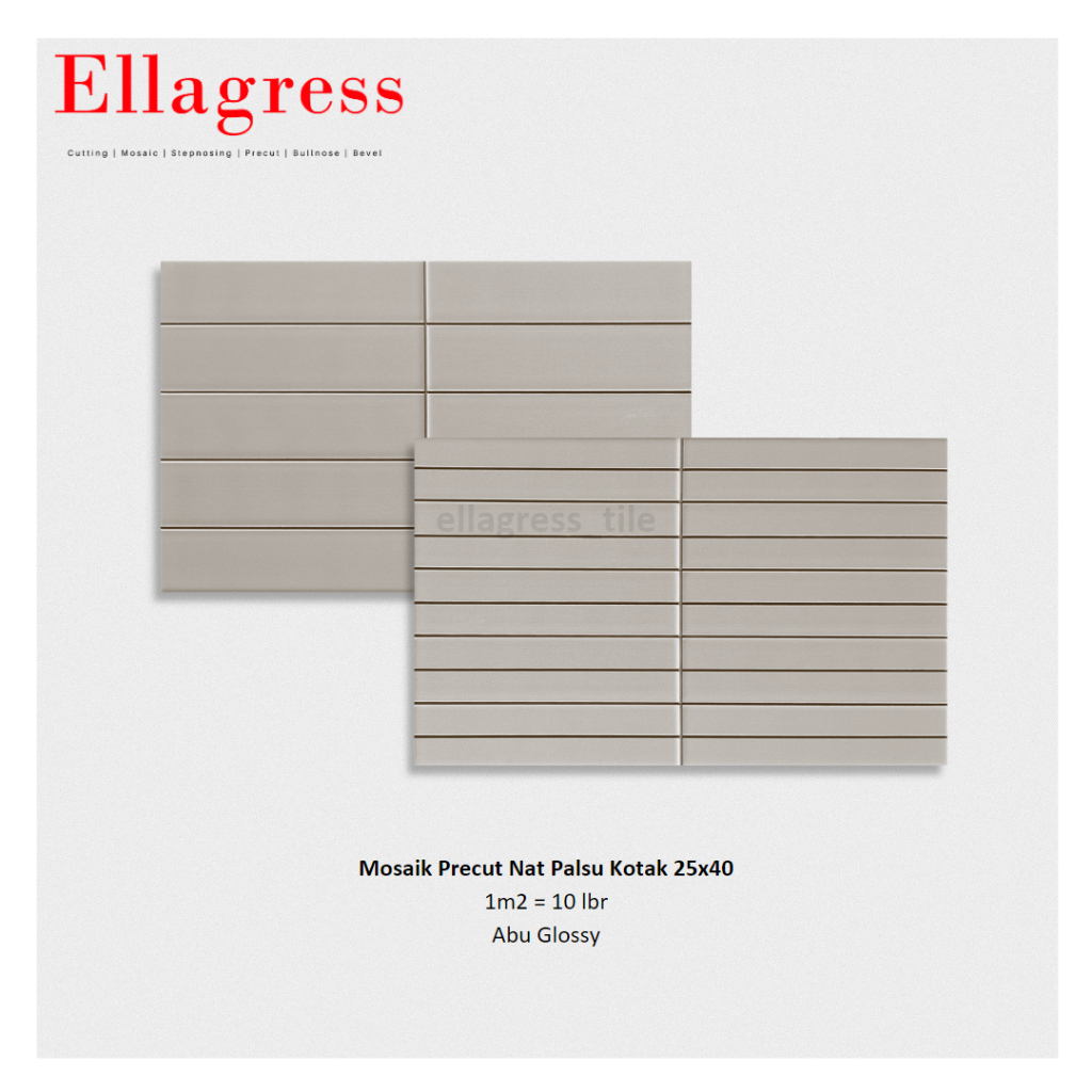 Jual Ellagress Mosaik Precut Nat Palsu Keramik 25x40 Lantai / Dinding ...