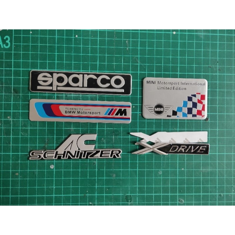 Jual emblem mobil motor m power Jerman BMW Sparco AC schnitzer x drive ...