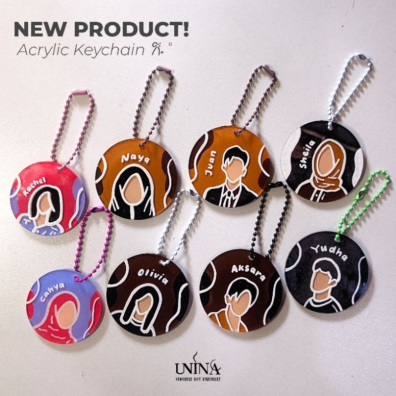 Jual Gantungan kunci akrilik | acrylic keychain | mini gift box ...