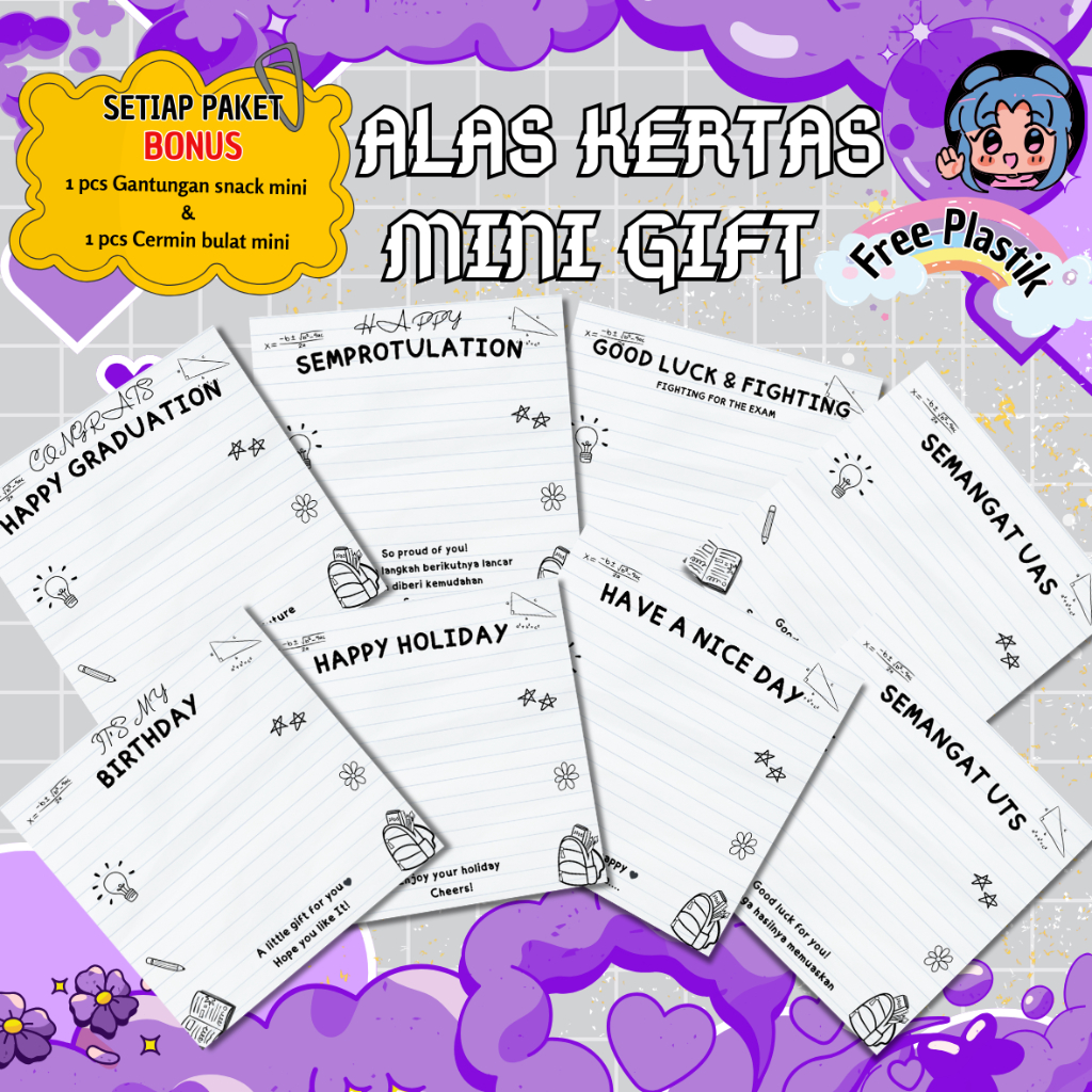 Jual [PART 1] ALAS KERTAS MINI GIFT 10X10cm Free Plastik Bisa Custom ...