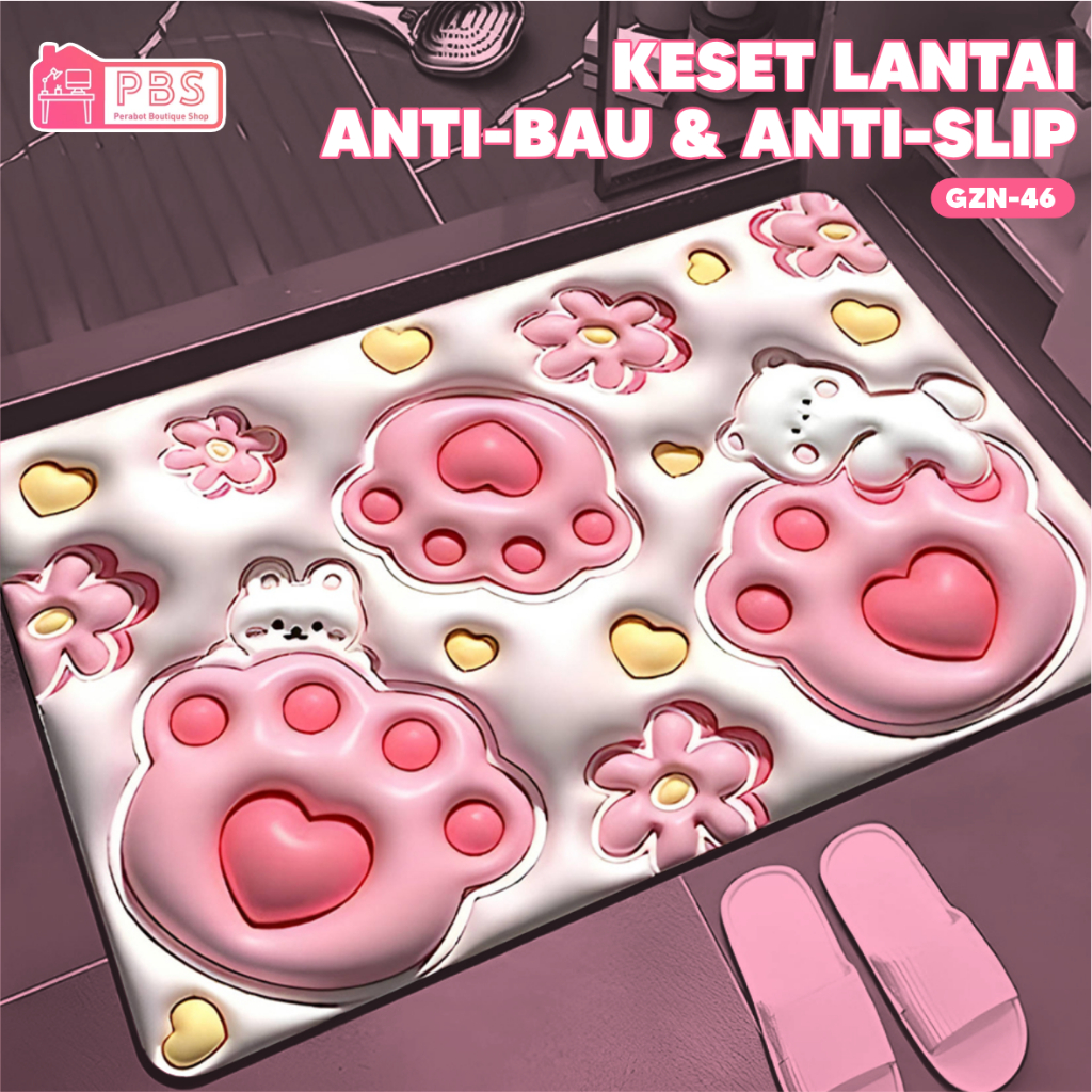 Jual Perabot Keset Kaki Diatomite Keset Kaki 3D Anti Bau Nyerap Air ...