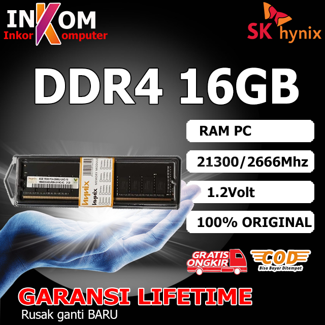 Jual Ram Memory PC Dekstop DDR4 16GB PC 2666 | Shopee Indonesia