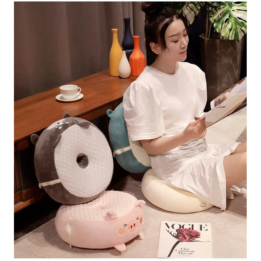 Jual Bantal Donat Karakter Animalas and Fruits /Alas Duduk Tebal Bulat ...