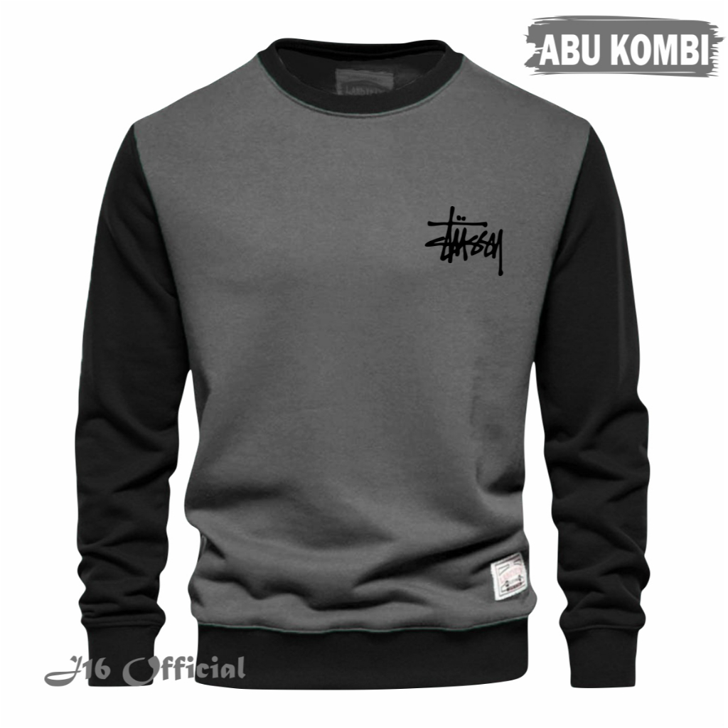 Jual STUSY Sweater Crewneck Distro Pria Wanita Bahan FLEECE TEBAL ...