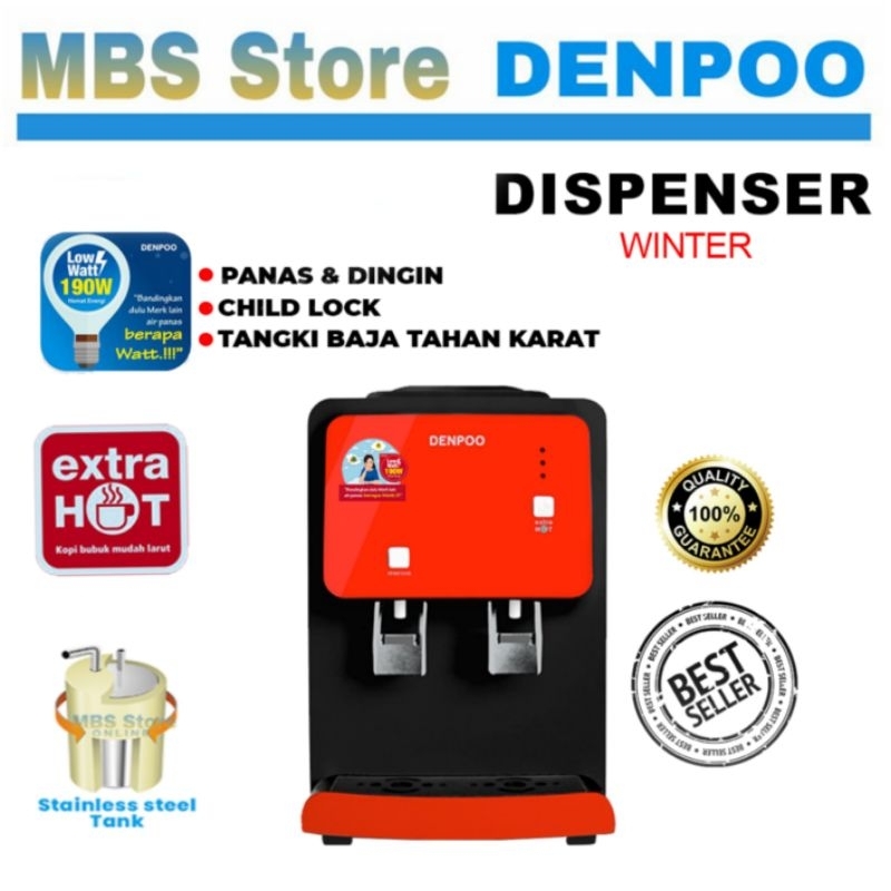 Jual DISPENSER DENPOO LOW WATT PANAS & DINGIN-WINTER | Shopee Indonesia