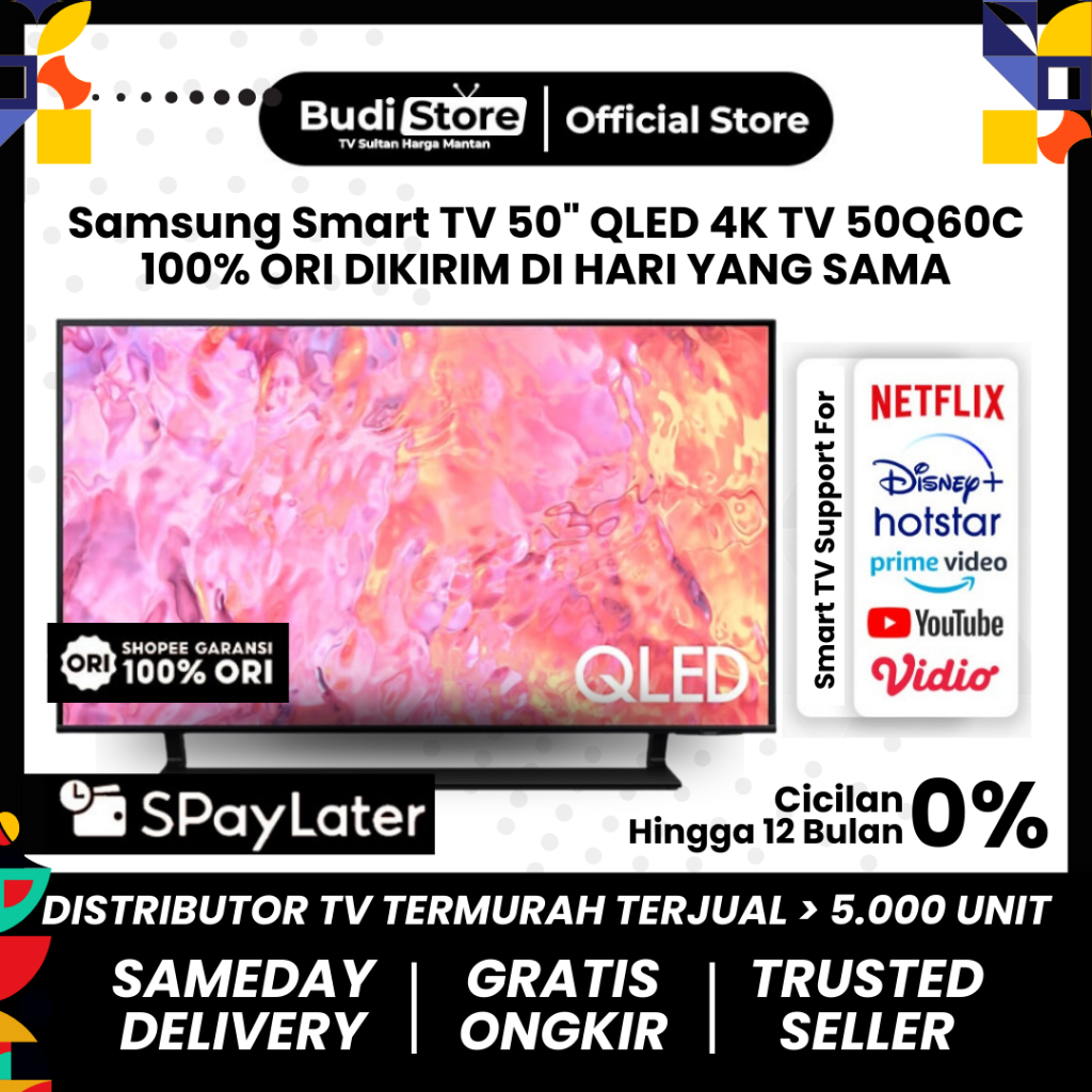 Jual SAMSUNG 50Q60C 50" Q60C QLED 4K Smart TV QA50Q60CAKXXD 100% ...