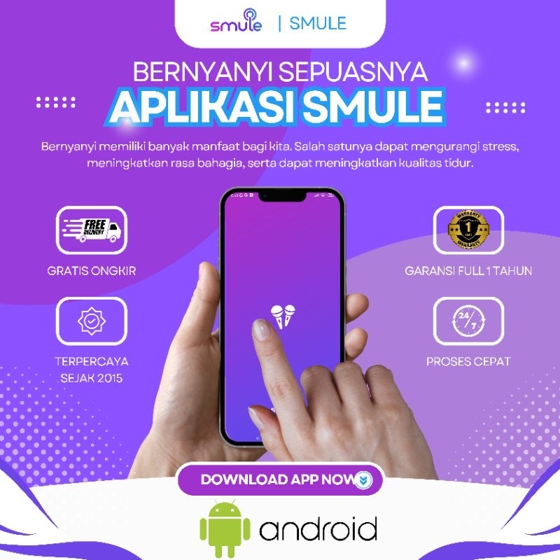 Jual VIP SMULE Android Garansi 1 tahun / SETAHUN FULL / 365 Hari (RESMI ...