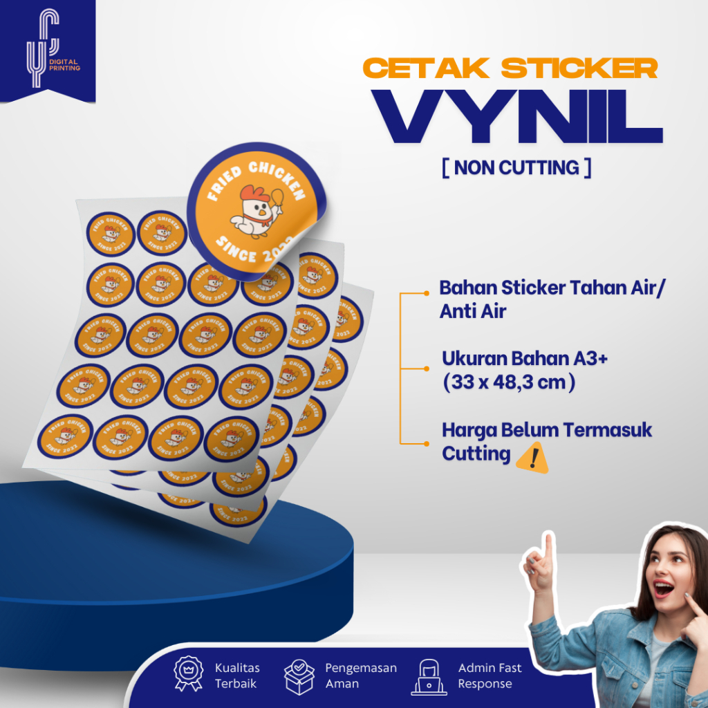 Jual CETAK STIKER VINYL SUSU / TRANSPARANT A3+ | tanpa CUTTING | Shopee ...