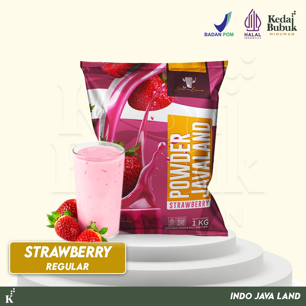 Jual Javaland Bubuk Minuman Rasa Strawberry 1Kg - Regular Plain ...